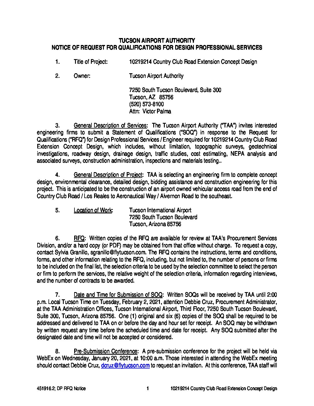 10219214 Country Club Road Extension Concept Design – Notice of Request ...