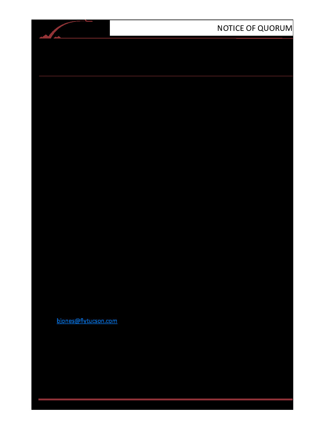 20220831_Quorum_Notice / Fly Tucson