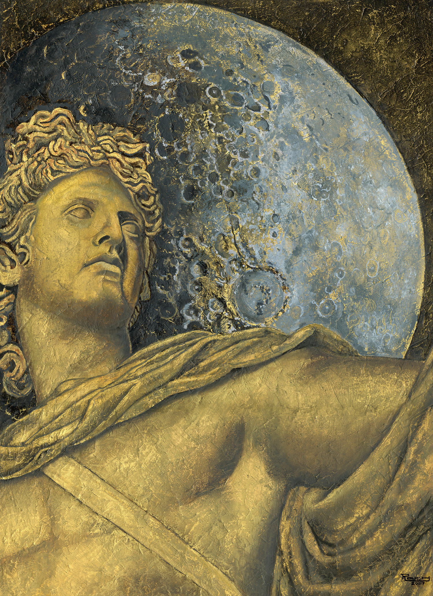 Apollo by MichelleRouch, mixed media 30X22 / Fly Tucson