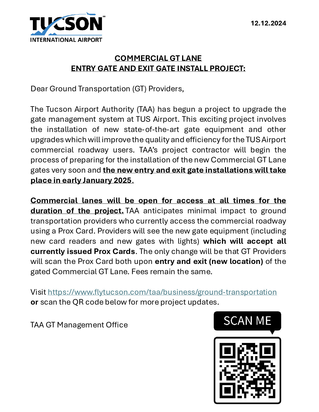 Commercial GT Lane Entry Gate and Exit Gate Install – Copy / Fly Tucson